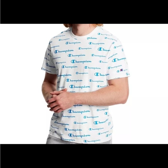 Champion | Shirts | Mens Champion Sportstyle Logo Tee Xxl All Over Logo ...
